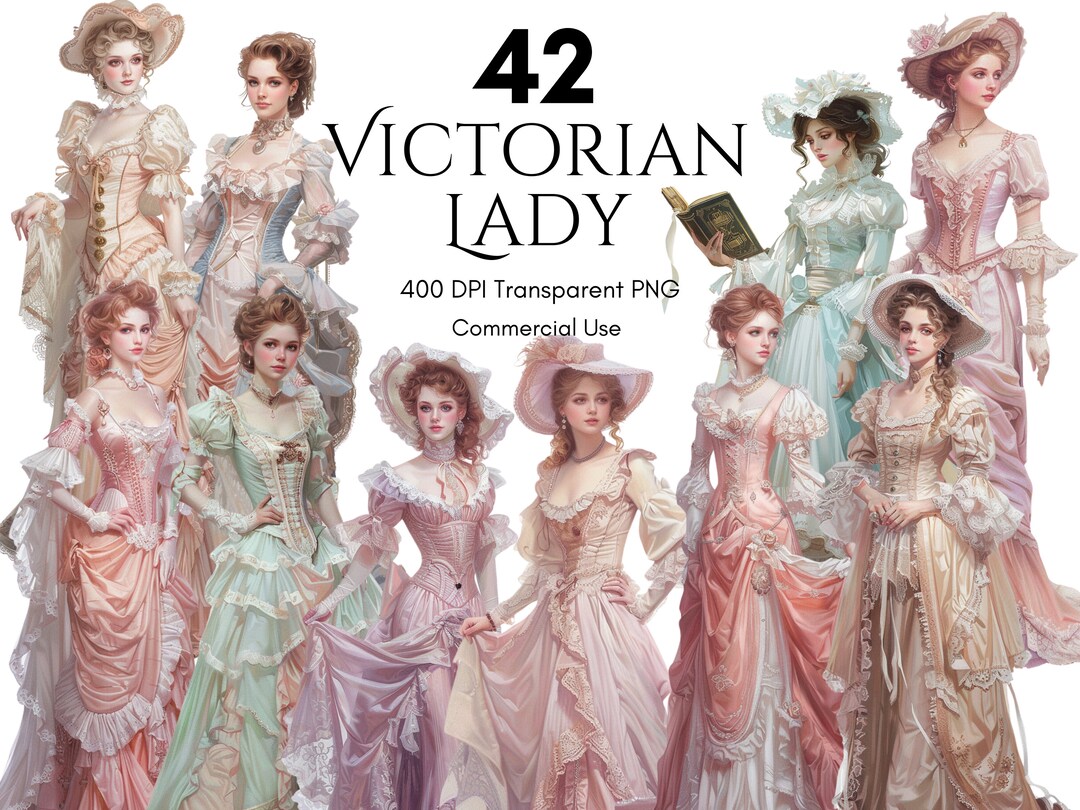Victorian Lady Full Body Clipart Vintage Lady Victorian Women Clipart ...