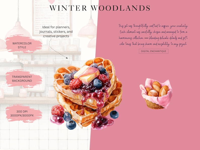 Bakery Watercolor Clipart, PNG Sweet Treats Bundle, Valentine Pastry ...
