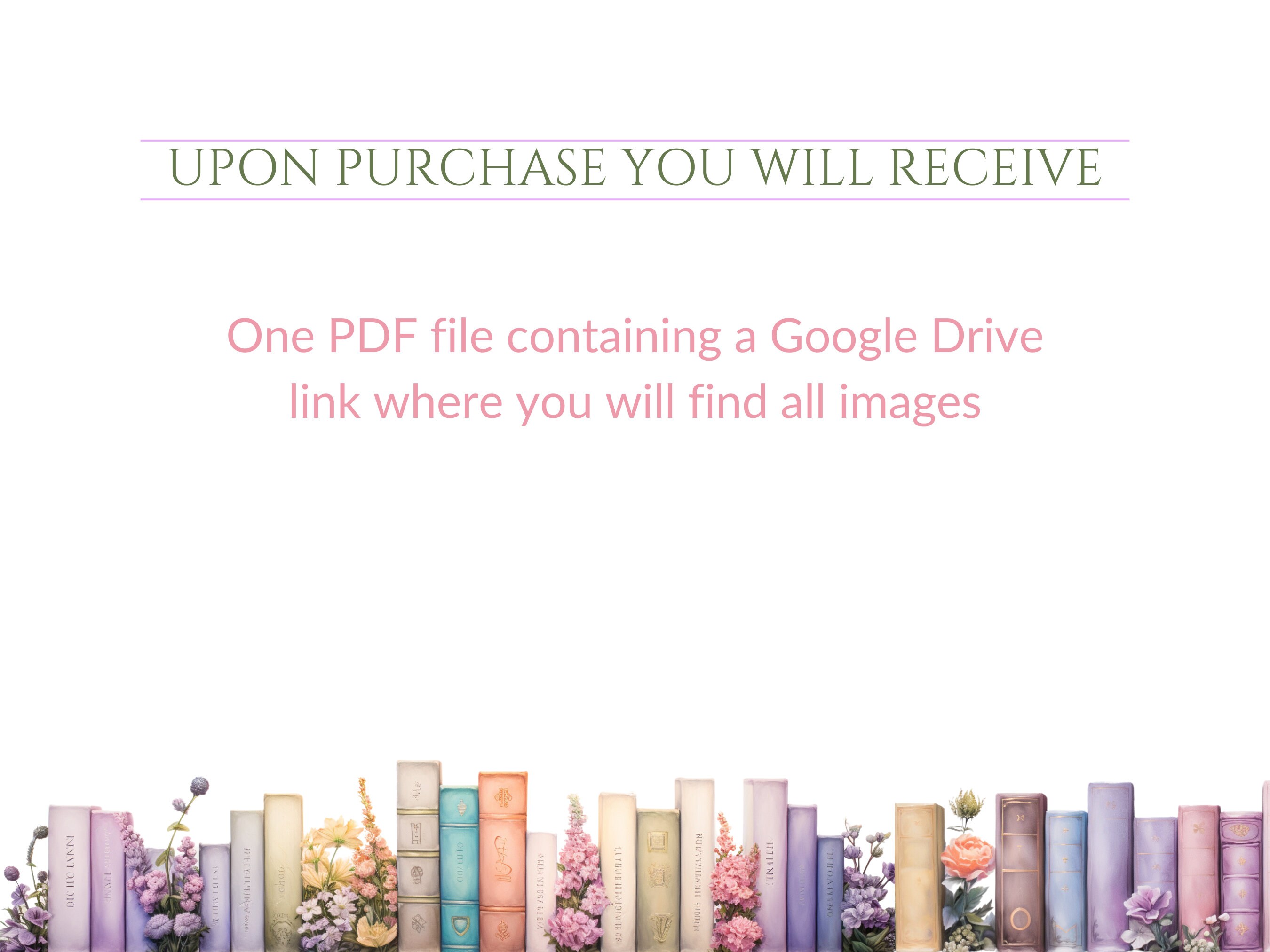 Book Border Pastel, Watercolor Clipart, Vintage, Dashboard, Digital ...