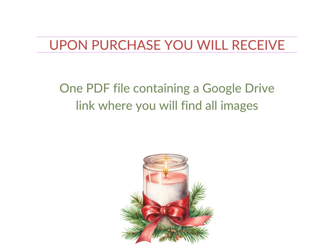 Christmas Classic Bundle Clipart, Winter Holiday, Digital PNG File ...