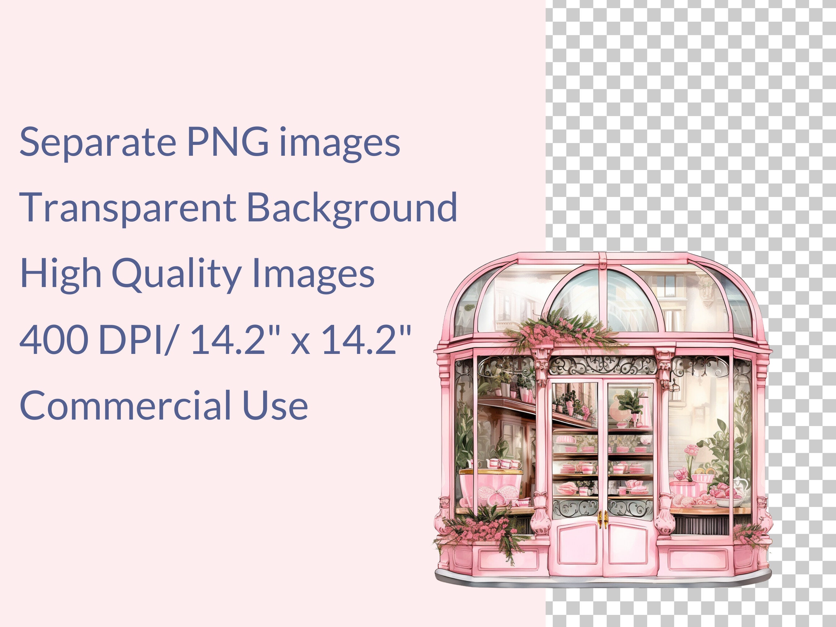 Paris Cafe Clipart Watercolor Set, Parisian Restaurant, French Cafe ...