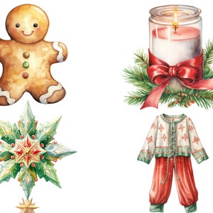 Christmas Classic Bundle Clipart, Winter Holiday, Digital PNG File ...