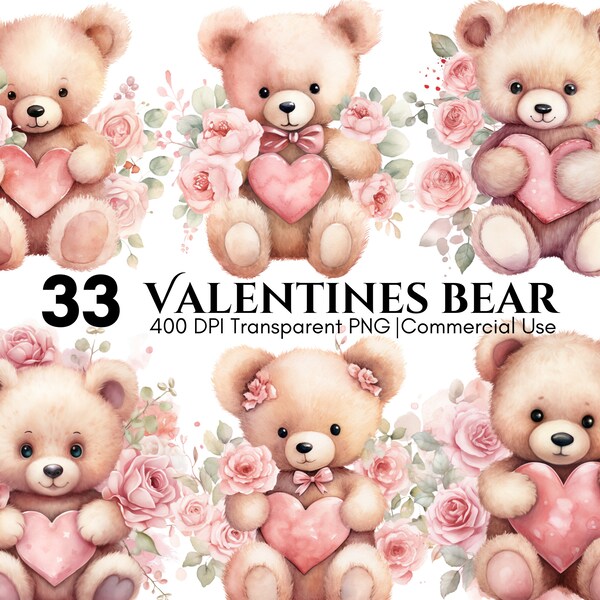 Valentine Teddy Bear - Etsy