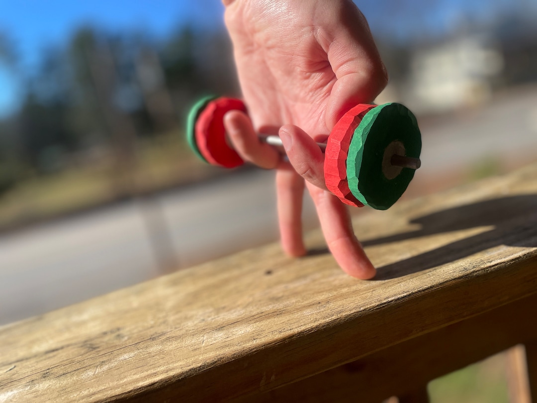 Customizable Handmade Wooden Mini Barbell With Weights - Etsy