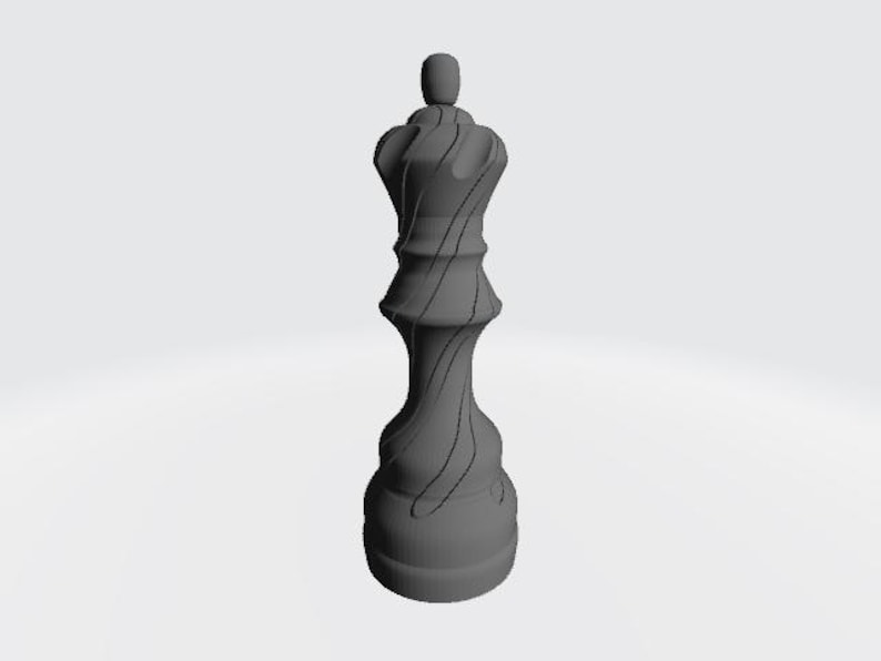 3D Printable Chess Set STL File | Spiral Design Chess Pieces and Board ...