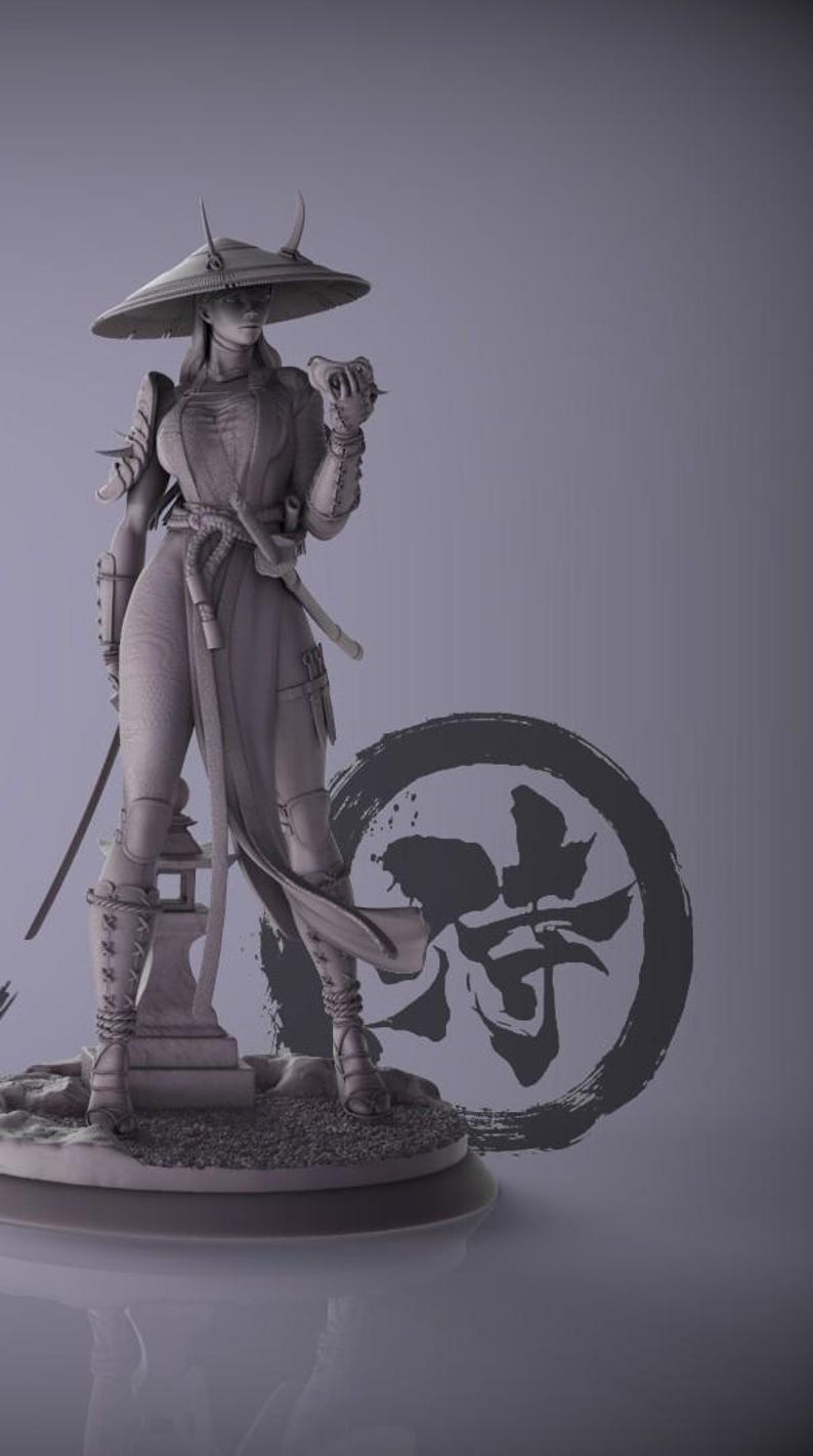 Samurai Girl Stl 3D Print Files - Etsy
