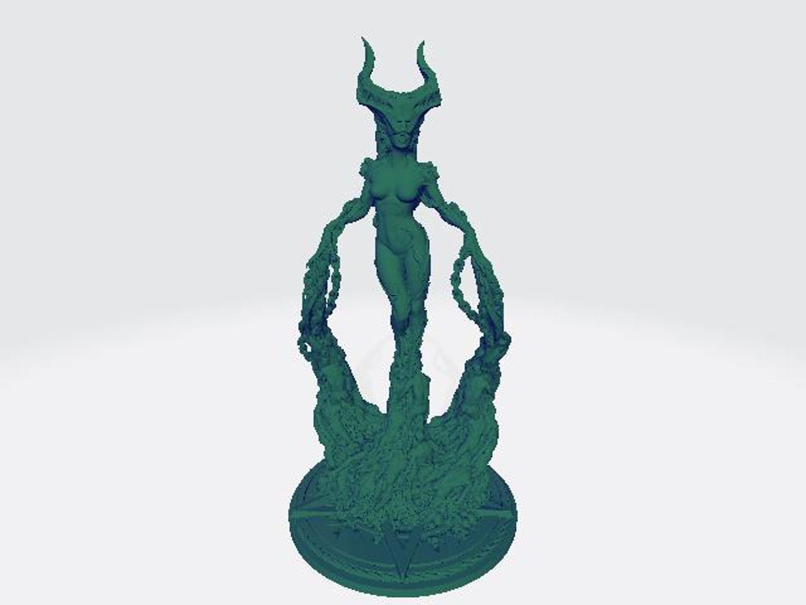 Demon Girl 3D Printing Stl File - Etsy