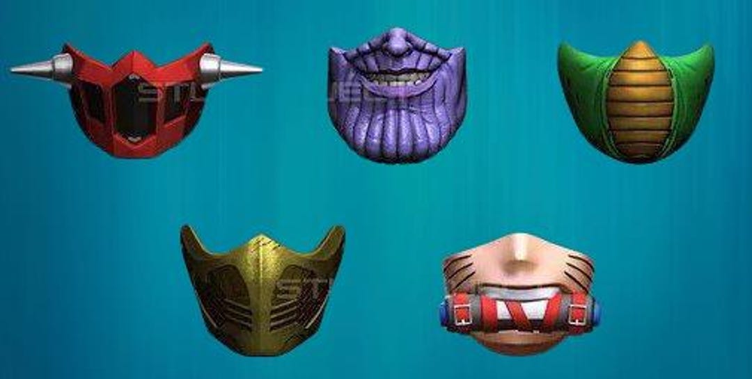 Five Version Mask 3D Print Stl File - Etsy