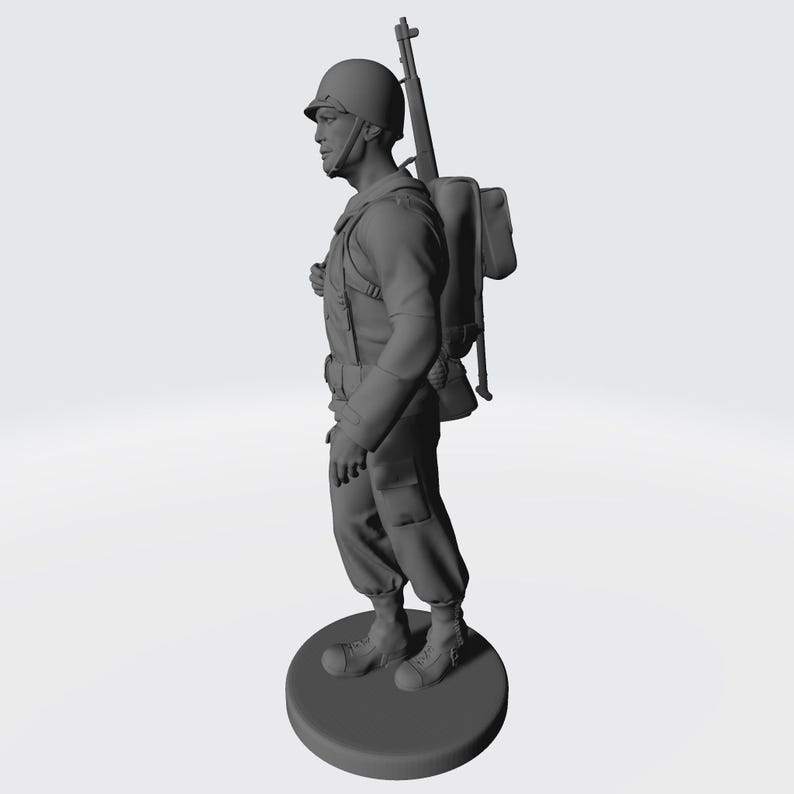 Realistic WWII American Soldiers STL File for 3D Printing - US Army ...