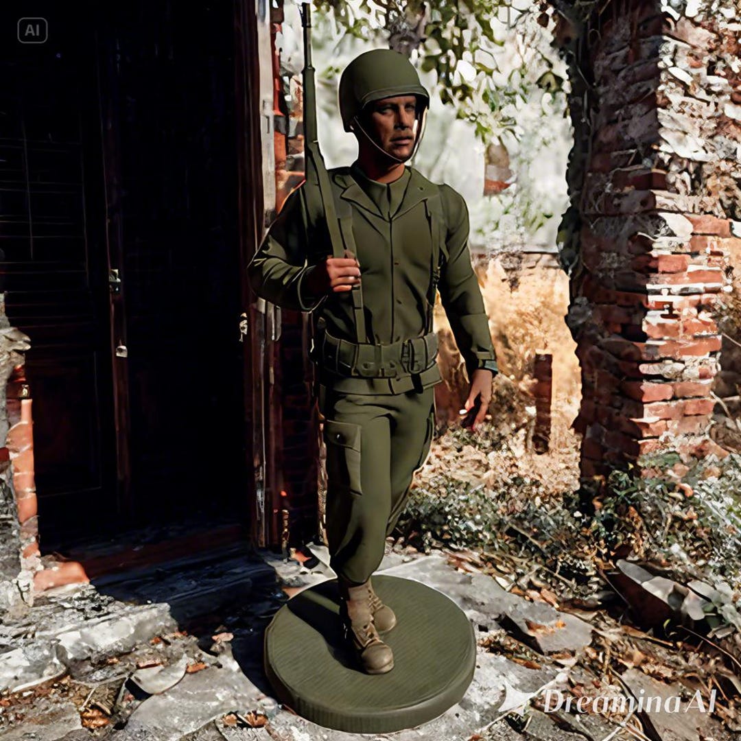 Realistic WWII American Soldiers STL File for 3D Printing - US Army ...