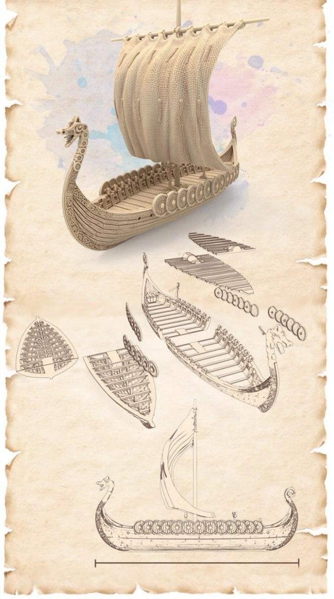 Viking Ship Stl 3D Print File - Etsy