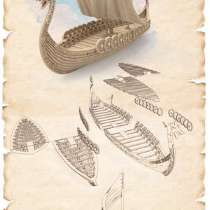 Viking Ship Stl 3D Print File - Etsy