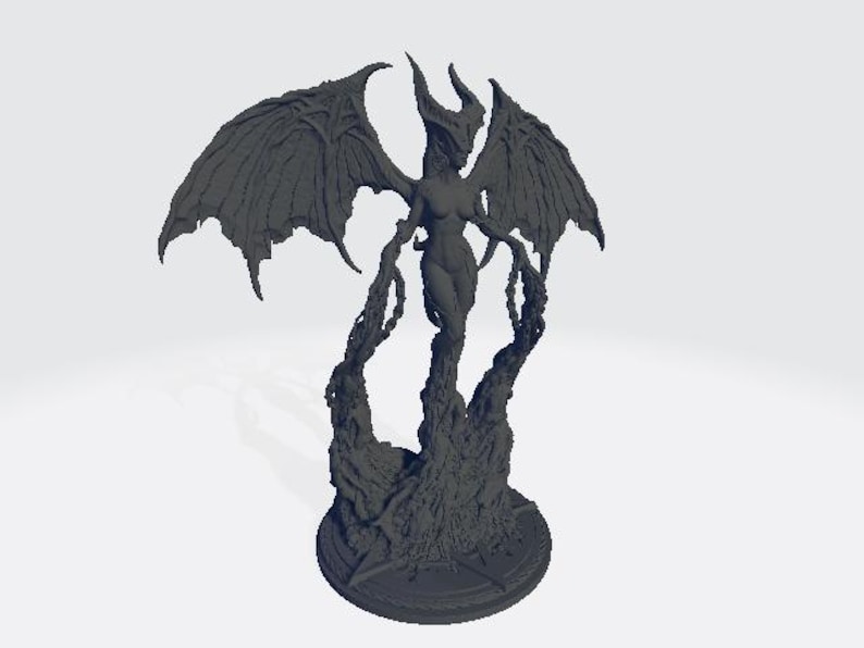 Demon Girl 3D Printing Stl File - Etsy