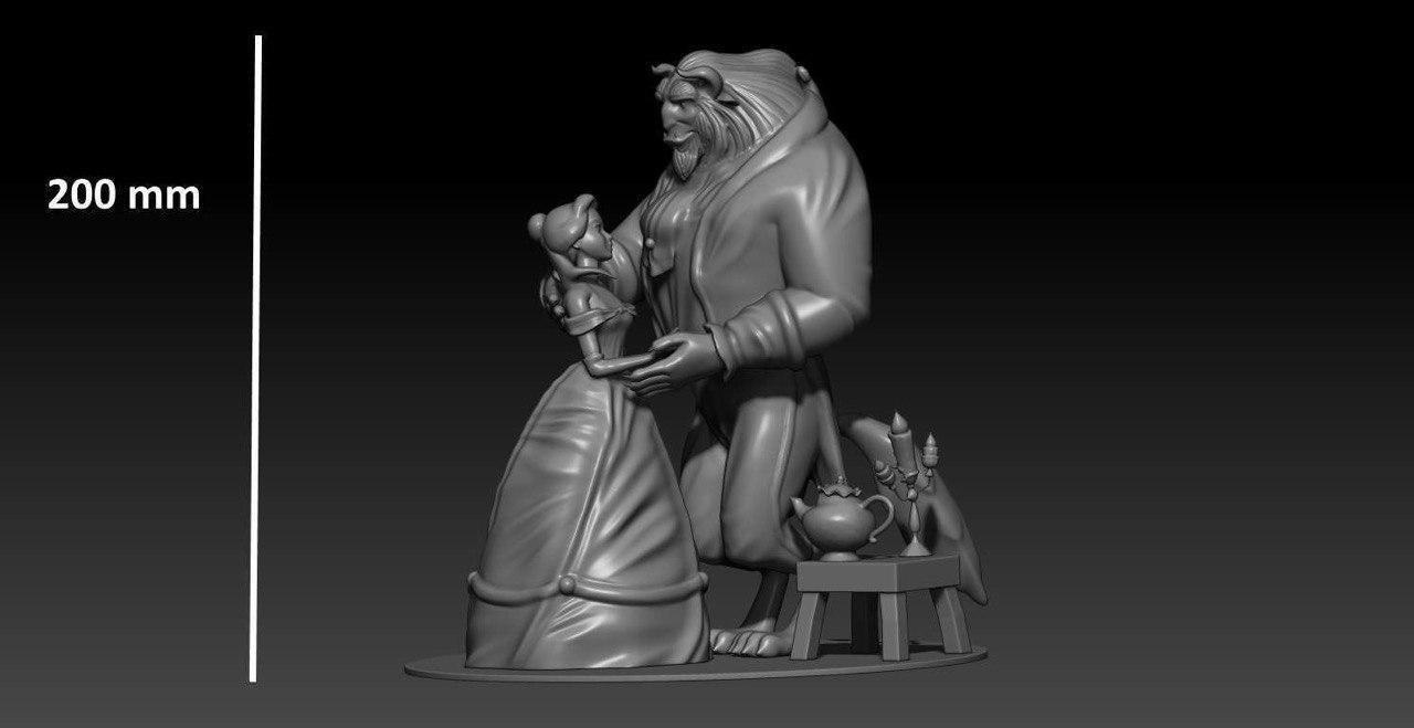 Beauty and the Beast STL File: 3D Printable Fairy Tale Figurine - Etsy