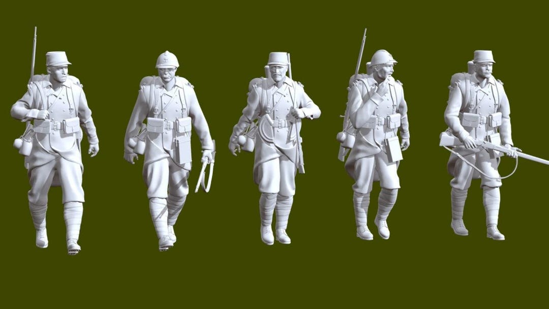 French Soldier 3D Print Stl File - Etsy