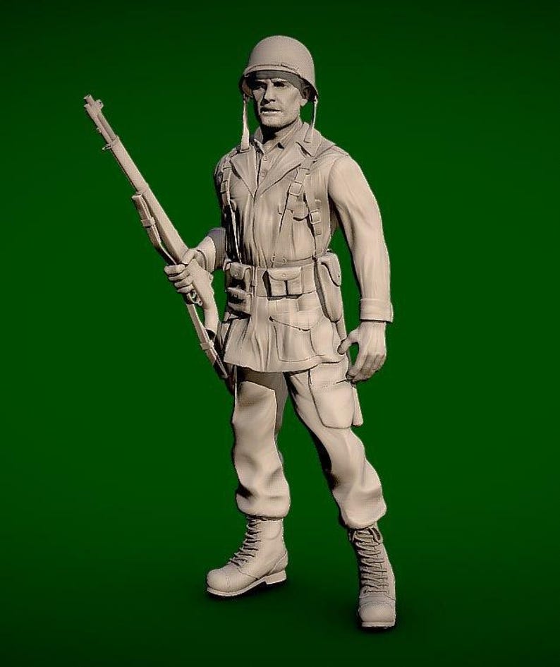 Soldier WW2 Stl 3D Print File - Etsy