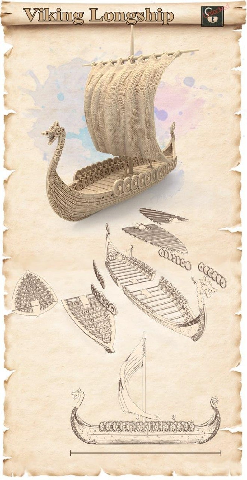 Viking Ship Stl 3D Print File - Etsy