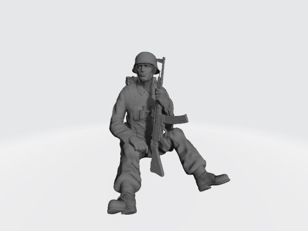 WW2 German Soldier STL – Military 3D Print File, Historical Army Figure ...