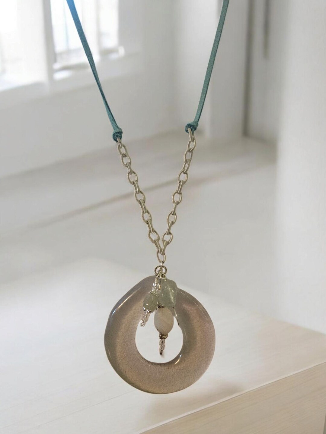 Recycled Glass, Wine Bottle Ring Necklace, Wine Lover Gift, Free ...