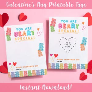 Gummy Bears Printable Valentine's Day Treat Bag Tags, You Are Beary ...