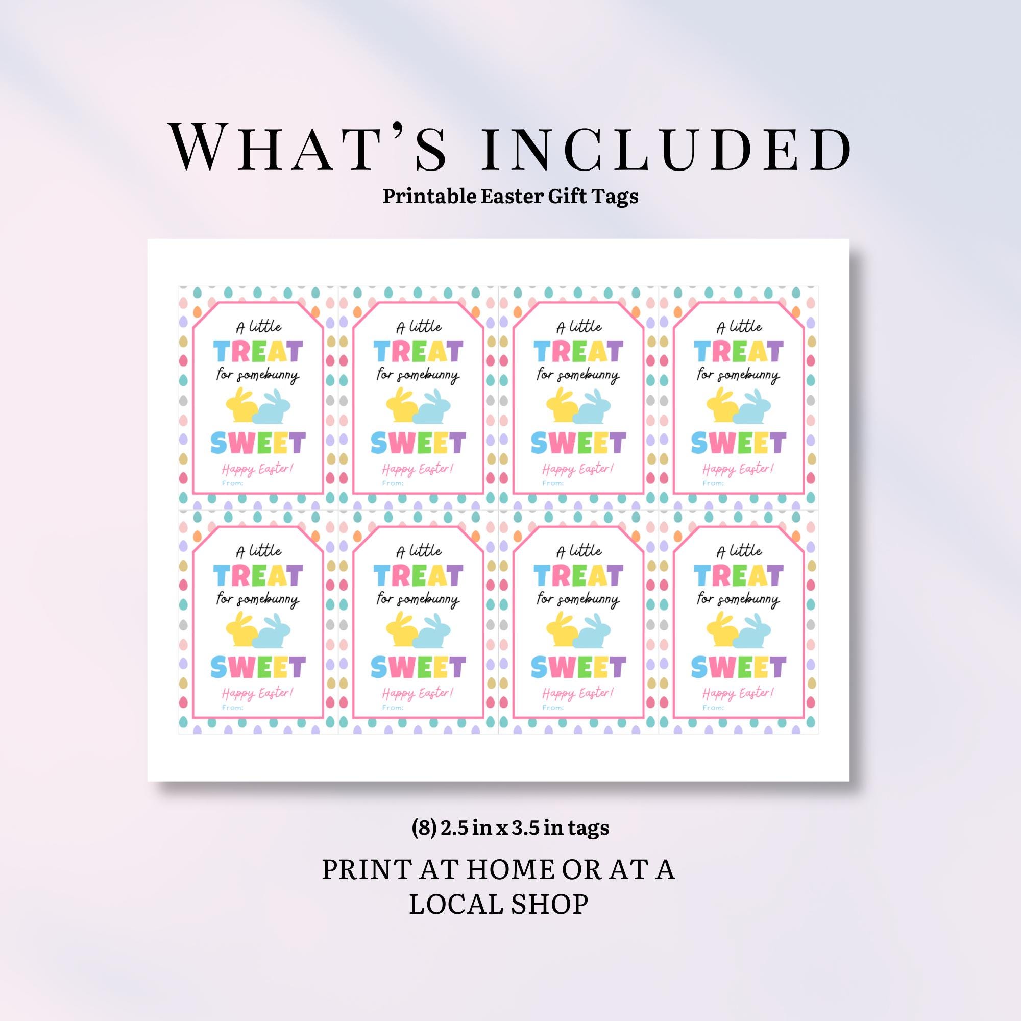 Printable Easter Gift Tags, A Little Treat for Somebunny Sweet Tag ...