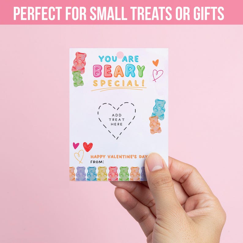 Gummy Bears Printable Valentine's Day Treat Bag Tags, You Are Beary ...