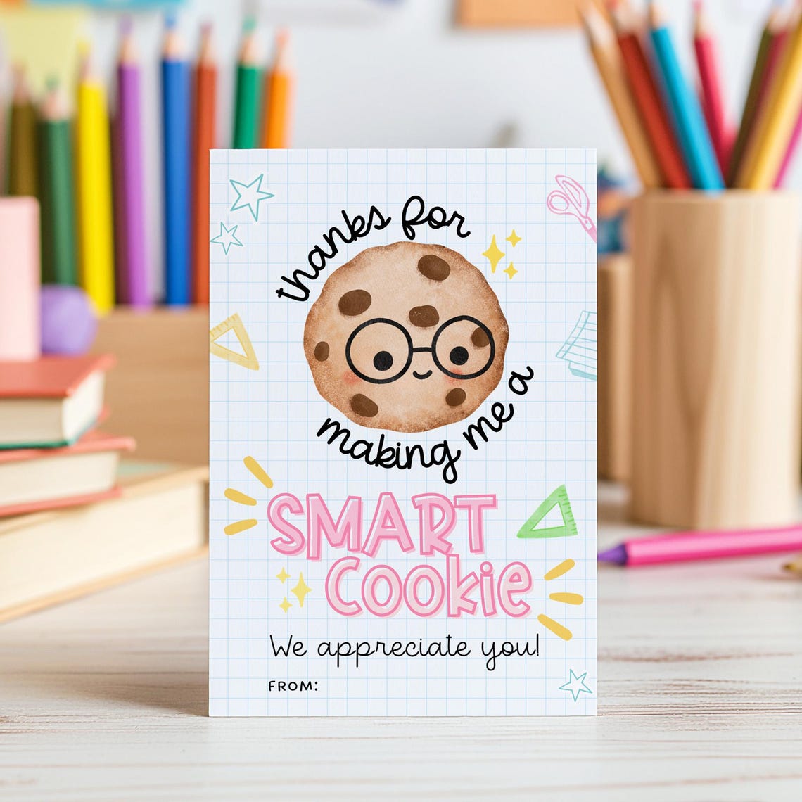 Teacher Appreciation Gift Tag Printable, Thanks for Making Me a Smart ...