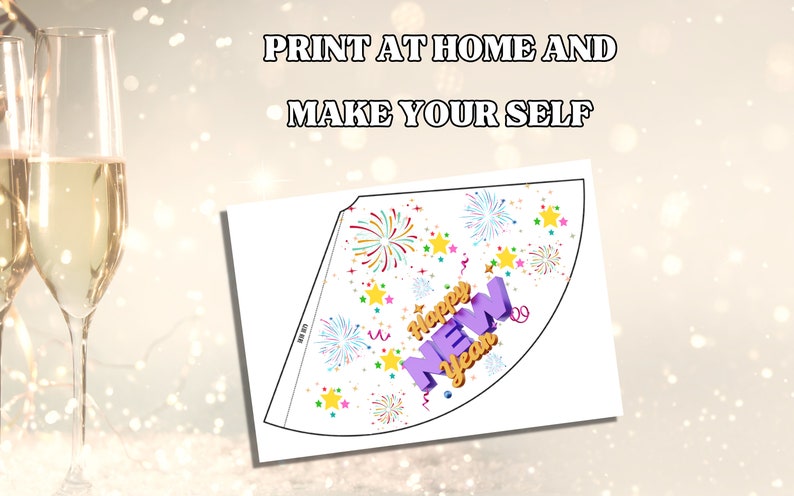 New Years Eve Party Hat Template Colourful Custom Design New Years ...