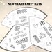 Printable Happy New Year Hat, 2025 Kids Activities, Colouring Page ...