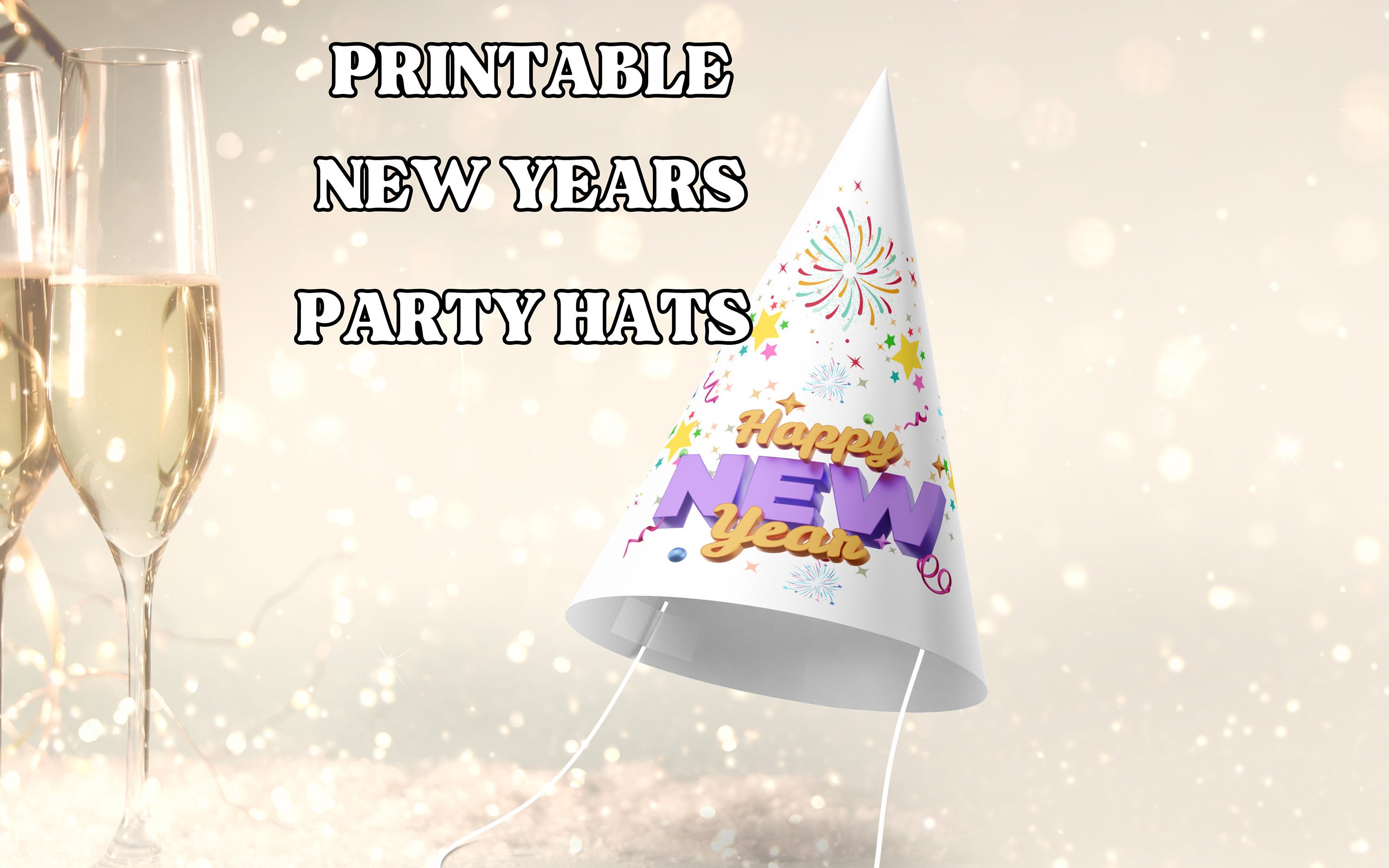 New Years Eve Party Hat Template Colourful Custom Design New Years ...