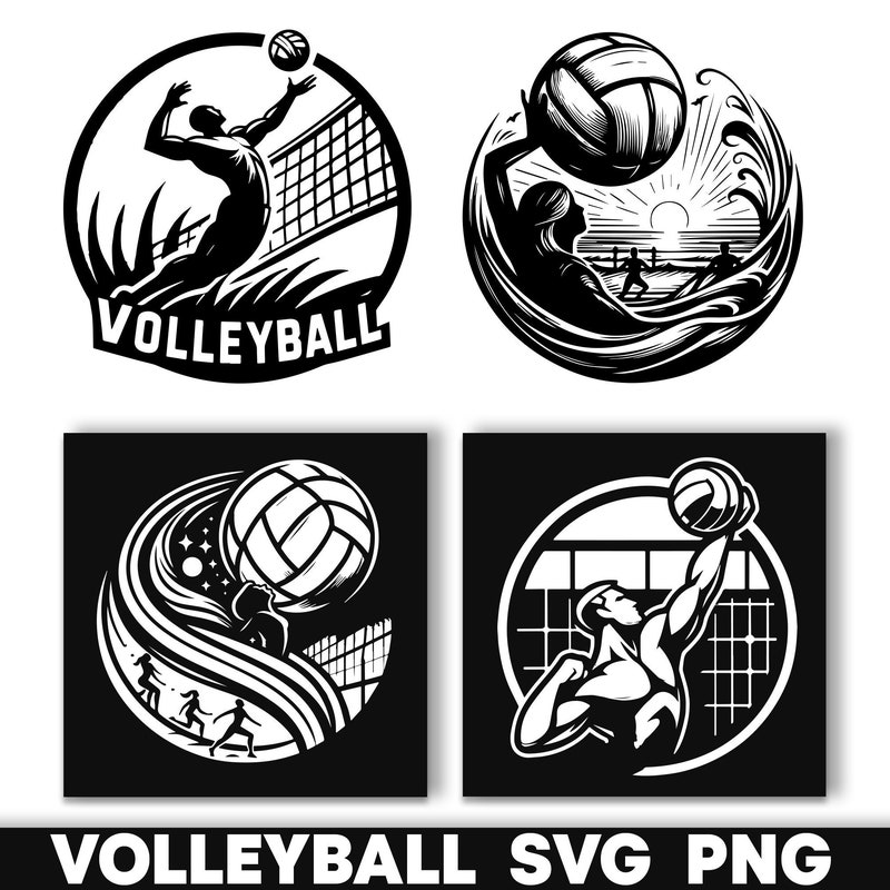 Volleyball Svg - Etsy