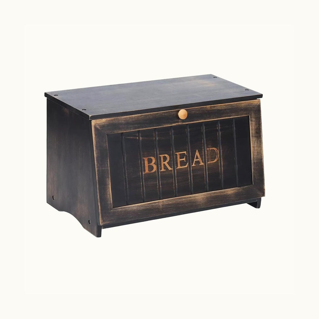 Bread Box, Wooden Bread Bin, Farmhouse Basket, Bread Bin, Storage Box ...