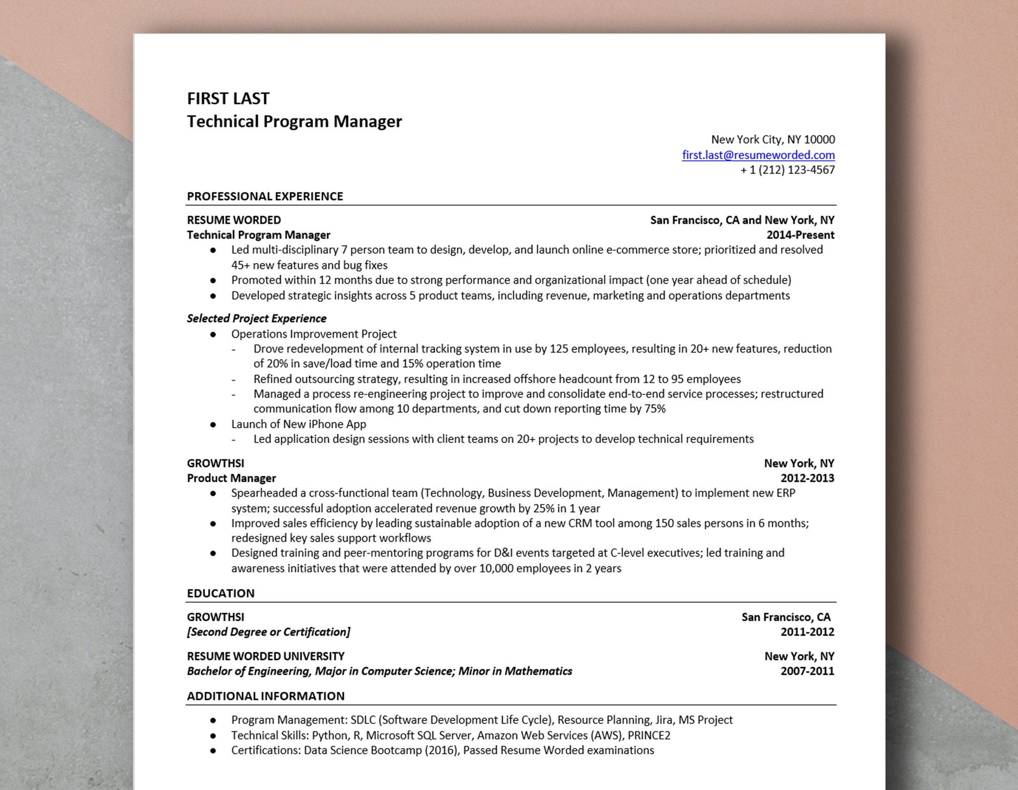 Resume Template Google Docs, ATS Resume Template, Pages Resume - Etsy