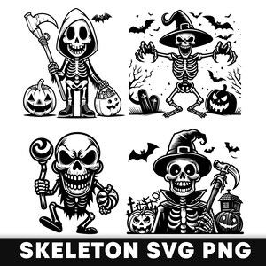 Skeleton SVG Bundle, Halloween SVG, Spooky Season Svg, Skeleton Svg ...