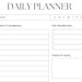 Minimalist Daily Planner Printable, Instant Download, Daily to Do List ...