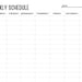 Hourly Weekly Schedule Landscape, Printable Planner, Weekly Agenda ...