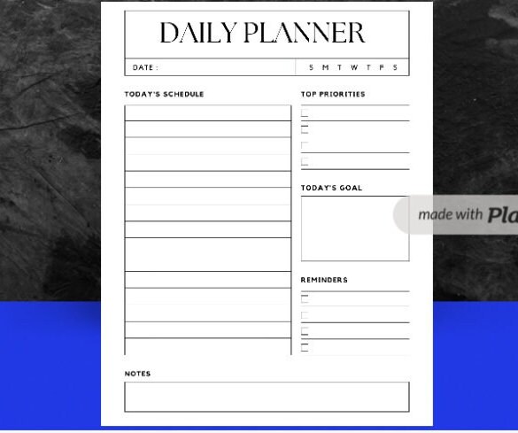 Minimalist Daily Planner Printable, Instant Download, Daily to Do List ...
