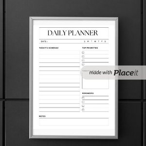 Minimalist Daily Planner Printable, Instant Download, Daily to Do List ...