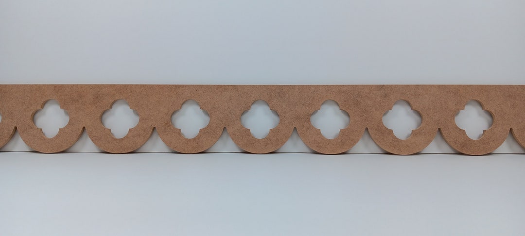 Scallops MDF Trim Molding Celtic Flower Pattern 2 Pieces , MDF Custom ...