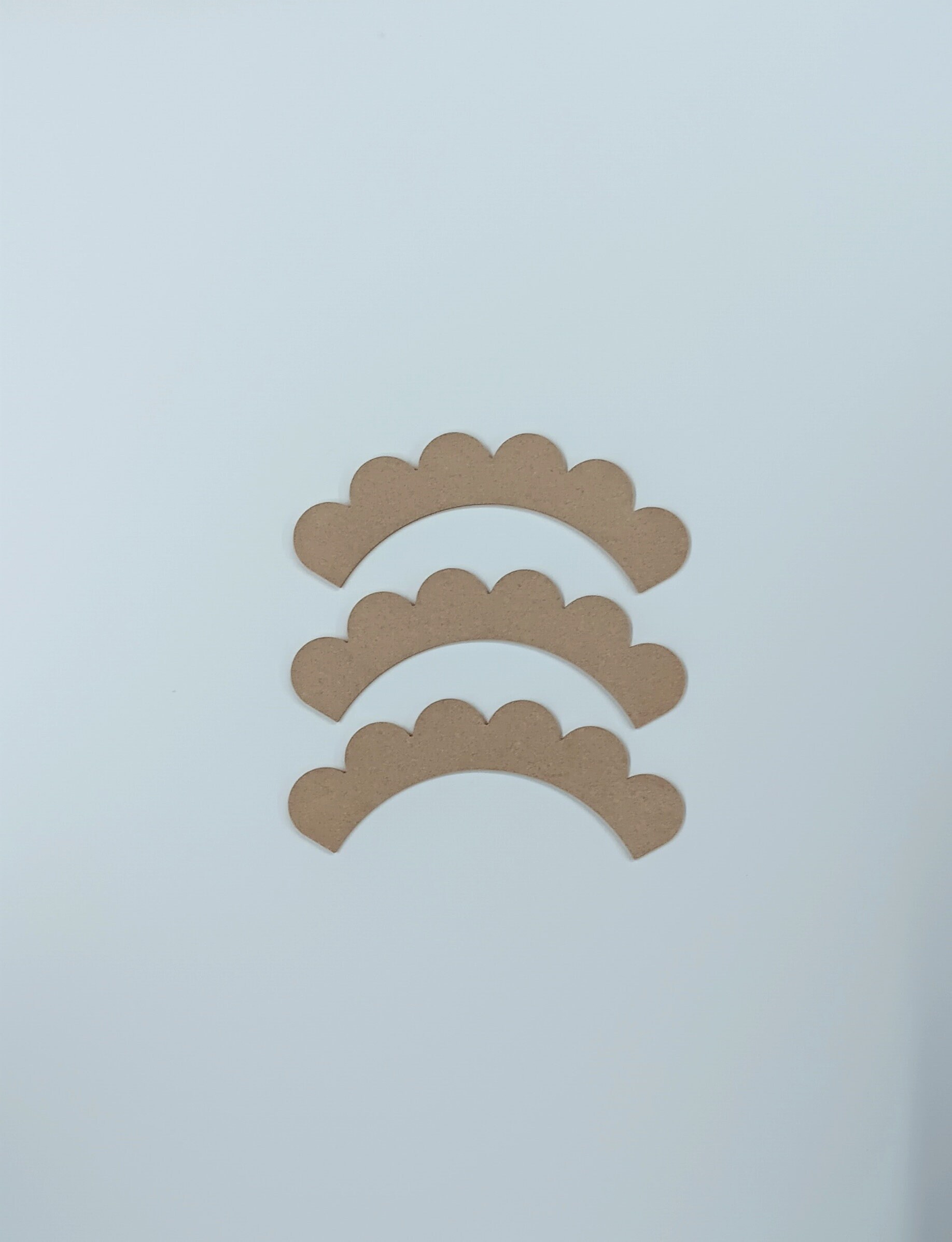 Scallops MDF Round Mirror Frame Set 3 Pieces, Order to Any Size, Wall ...