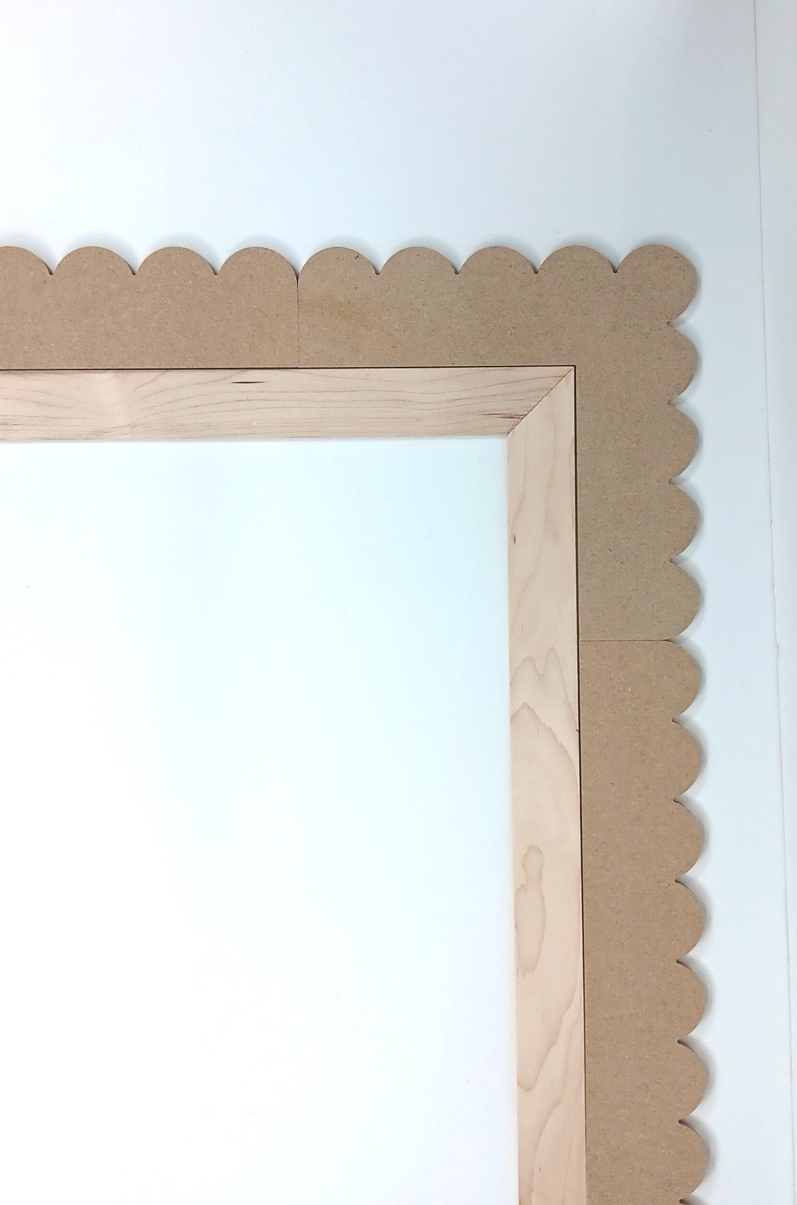 Scallops MDF Trim Molding Corner Piece Scallops Outside Mini 2 Pieces ...