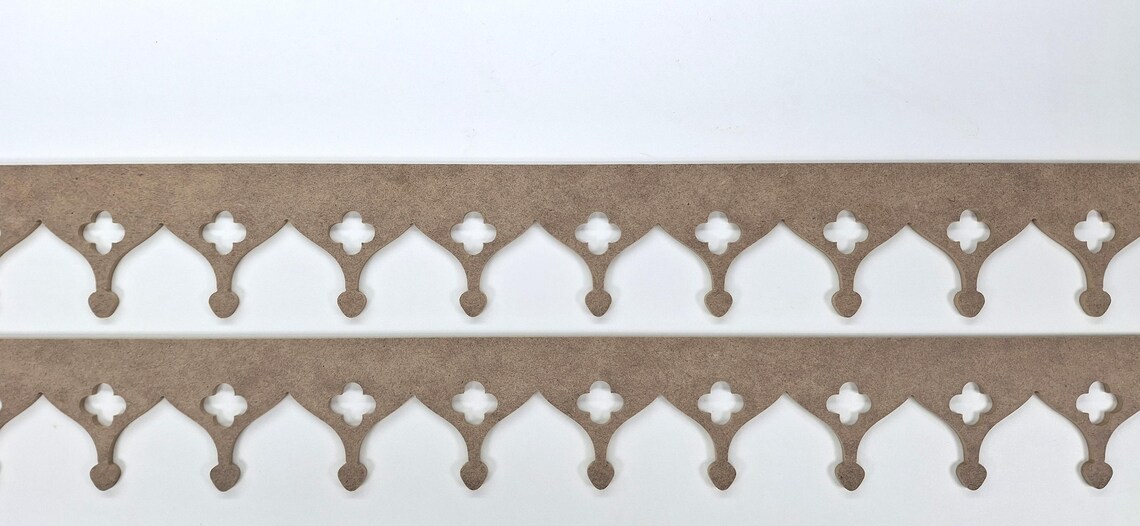 Scallop MDF Trim Molding N26 Pattern , DIY Project (46'' Long, 2 Pieces ...