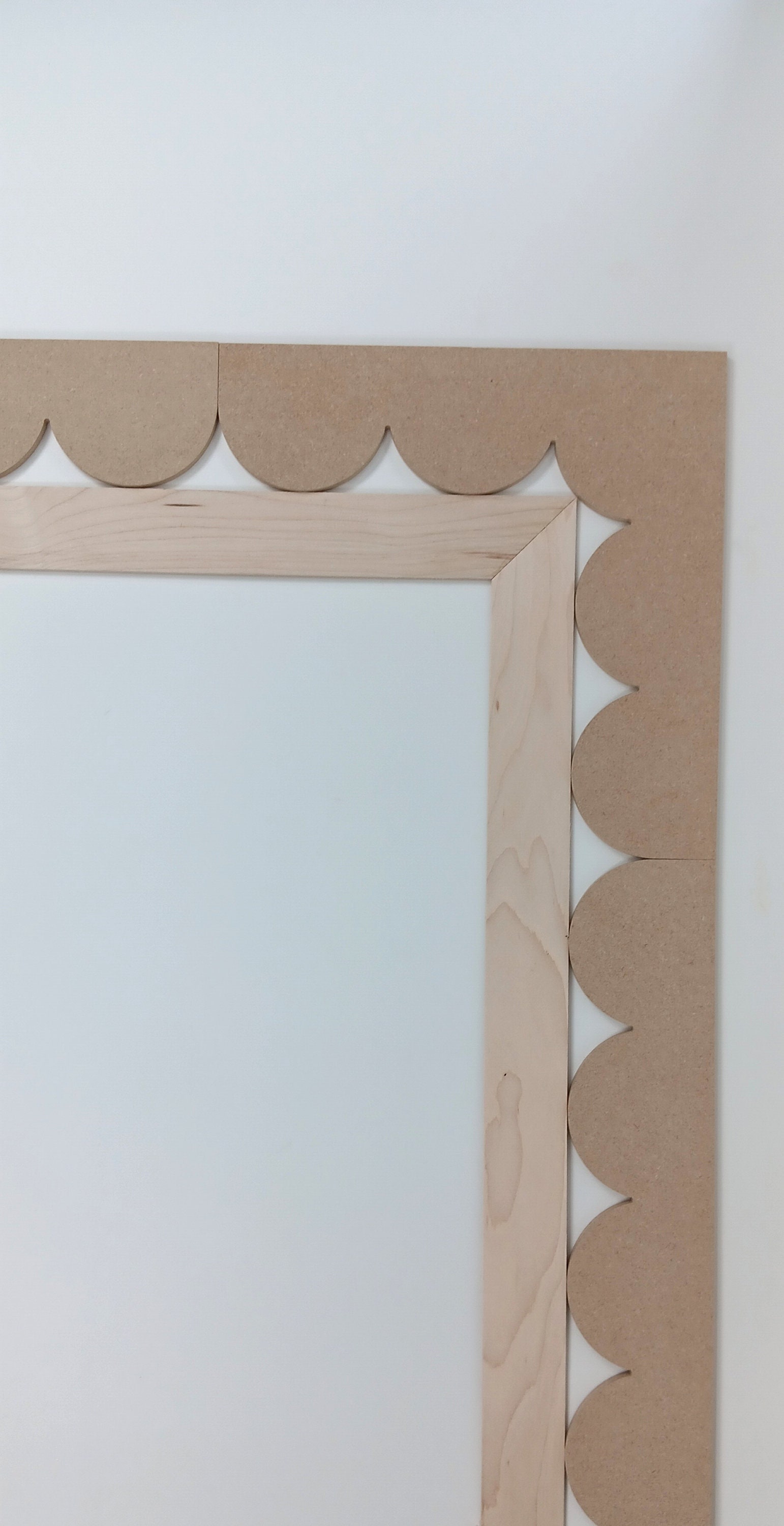 Scallops MDF Trim Molding Corner Piece Scallops Inside 2 Pieces ...