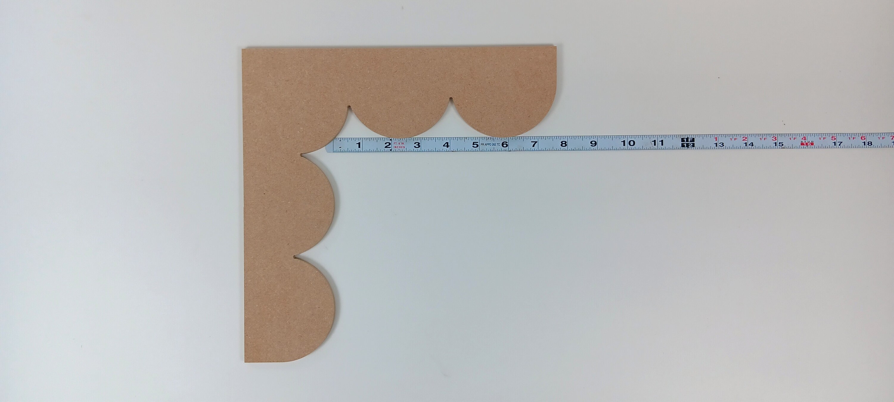 Scallops MDF Trim Molding Corner Piece Scallops Inside , Scalloped ...