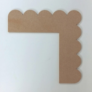 Scallops MDF Trim Molding Corner Piece Scallops Outside Mini 2 Pieces ...