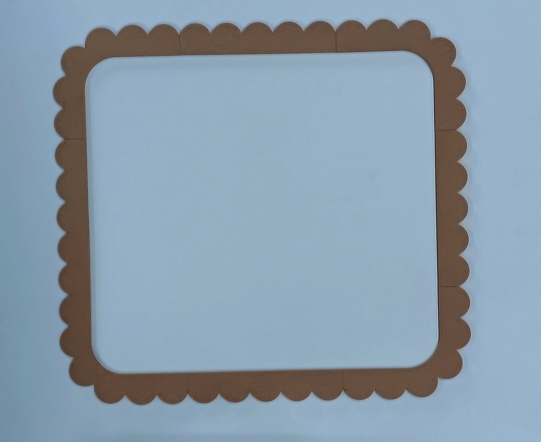 Scallops MDF Mirror Frame Set Round Corners 8 Pieces 4 Corner Pieces, 4 ...