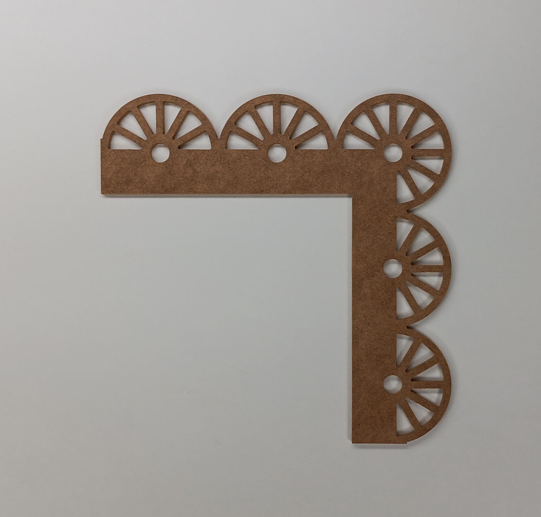 Scallops MDF Trim Sun Corner Piece Scallops Outside 2 Pieces , Window ...