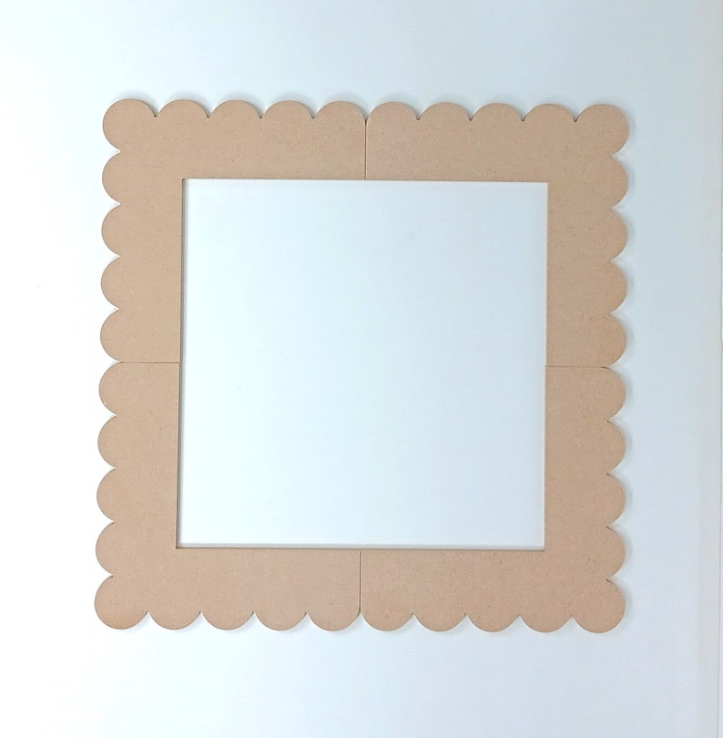 Scallops MDF Mirror Frame Set 8 Pieces 4 Corner Pieces, 4 Middle Pieces ...
