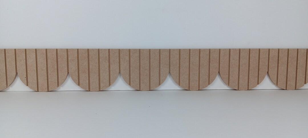 Scallops MDF Trim Molding Grid Modern Half Round 2 Pieces , MDF Custom ...