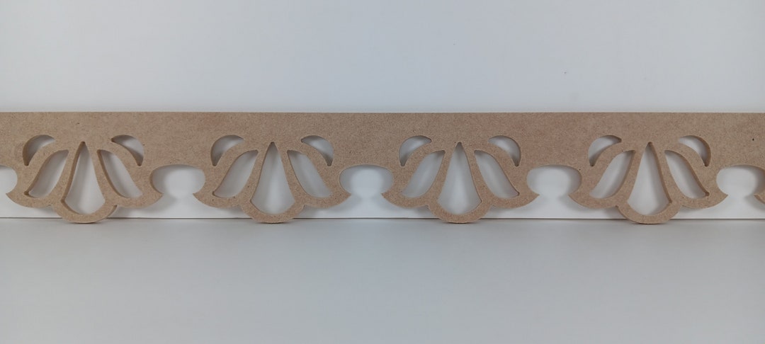 Scallops MDF Trim Molding, N46 Pattern, DIY Project (46'' Long, 2 ...